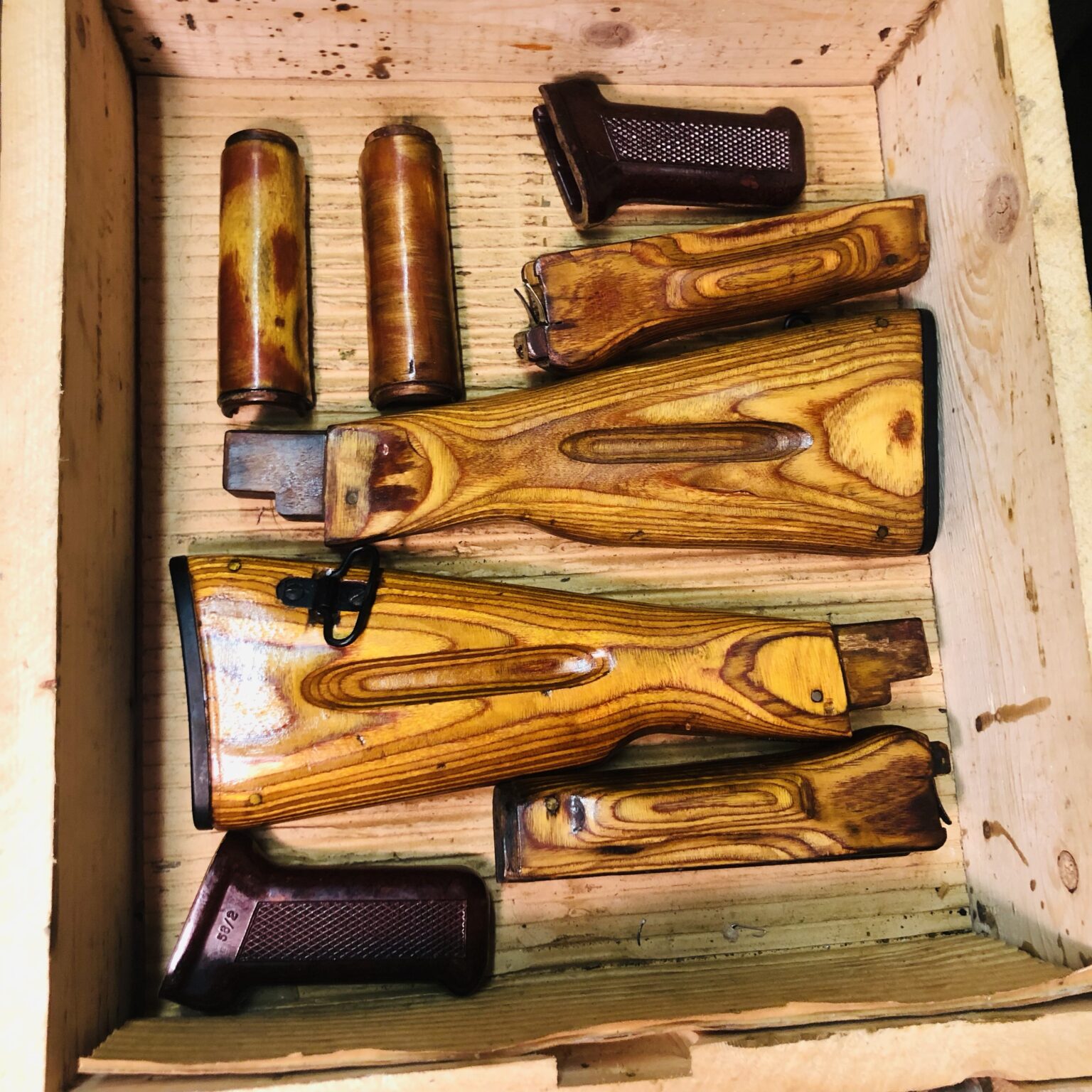 Russian AK74 Wood Stock Set (Excellent/NOS) - Moka's Raifus